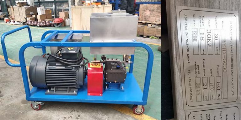 500bar 30L/min, 30KW heavy duty high pressure water blaster for Indonesia - Pressure Jetter ...