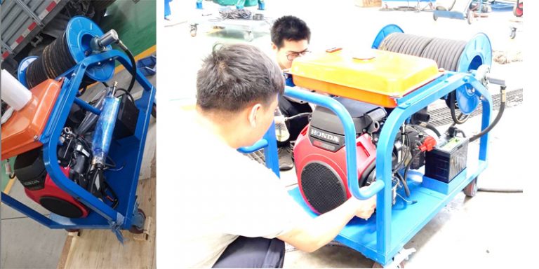 21Hp Honda gasoline engine driven sewer jetter for Russian client - Pressure Jetter Manufacturer