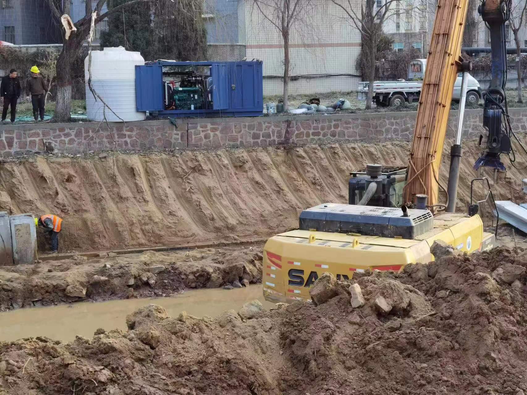 High-pressure water jet-assist pilot hole piling - Pressure Jetter ...